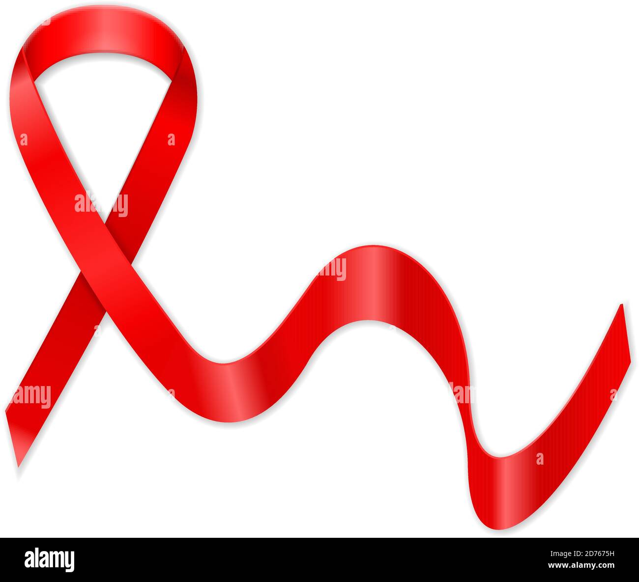 Aids ribbon on a white background. Vector illustration Stock Vector ...