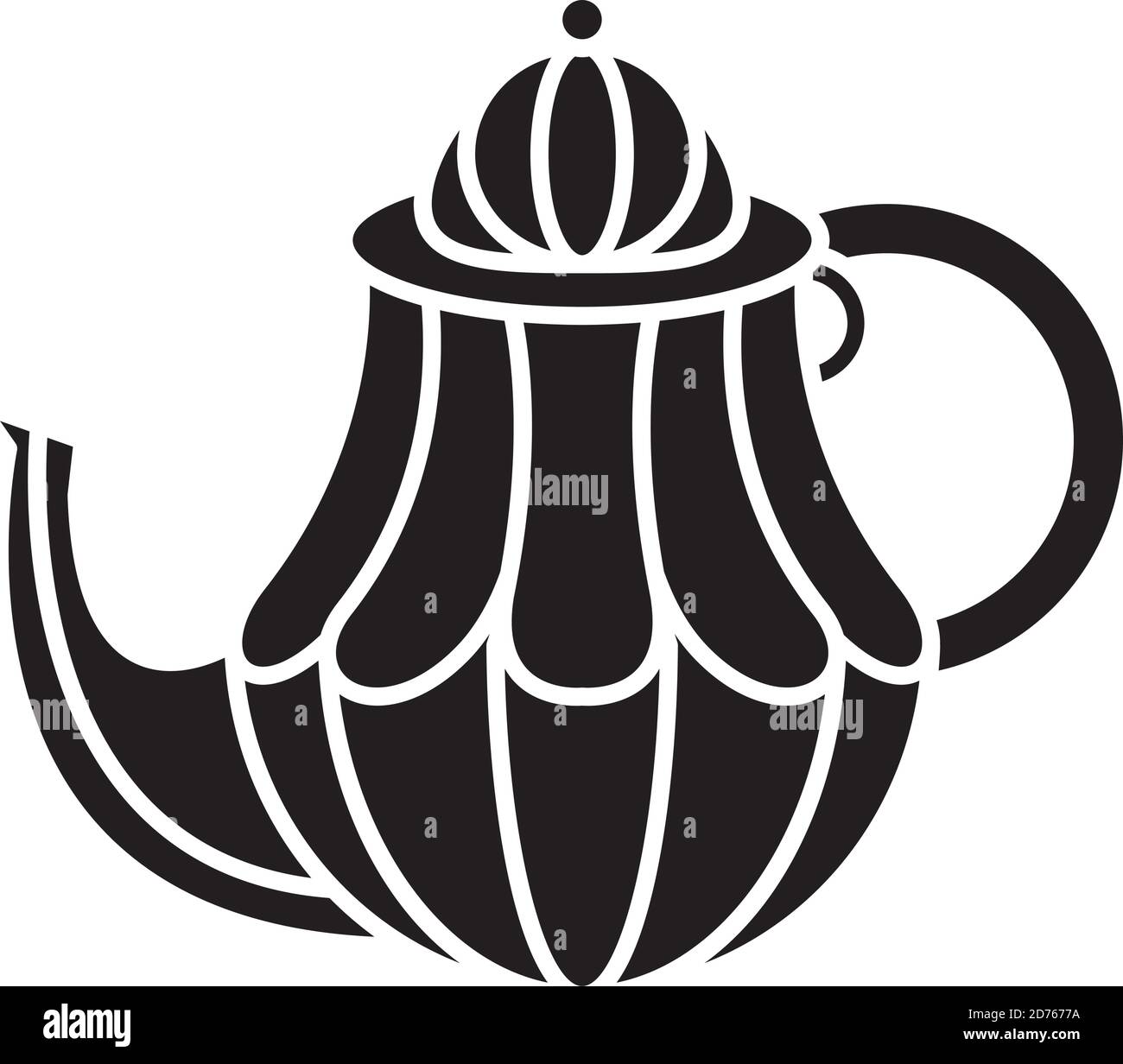 ceramic teapot drink utensil icon vector illustration design Stock ...