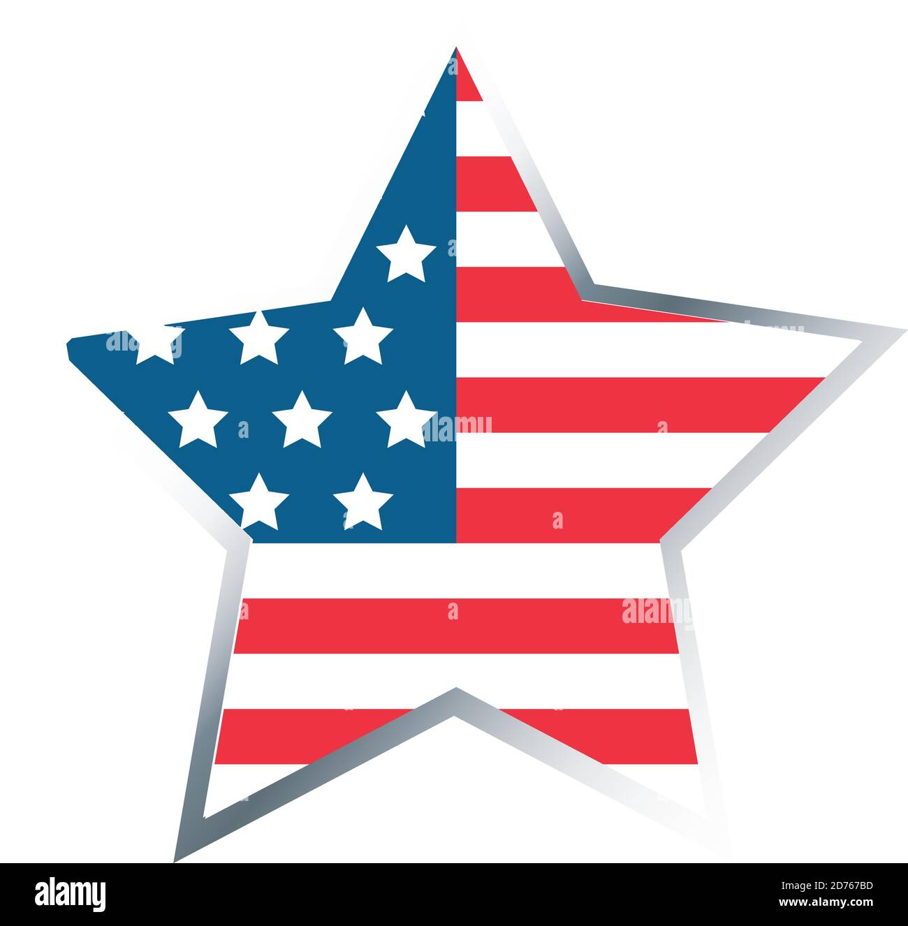 united states of america flag in star vector illustration design Stock ...
