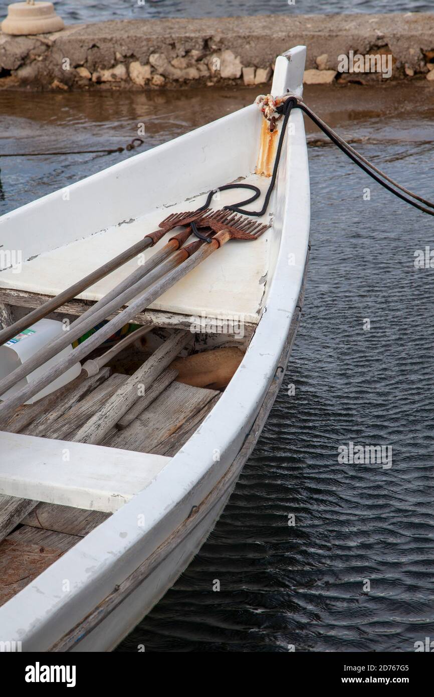 An old authentic fishing boat Stock Photo - Alamy