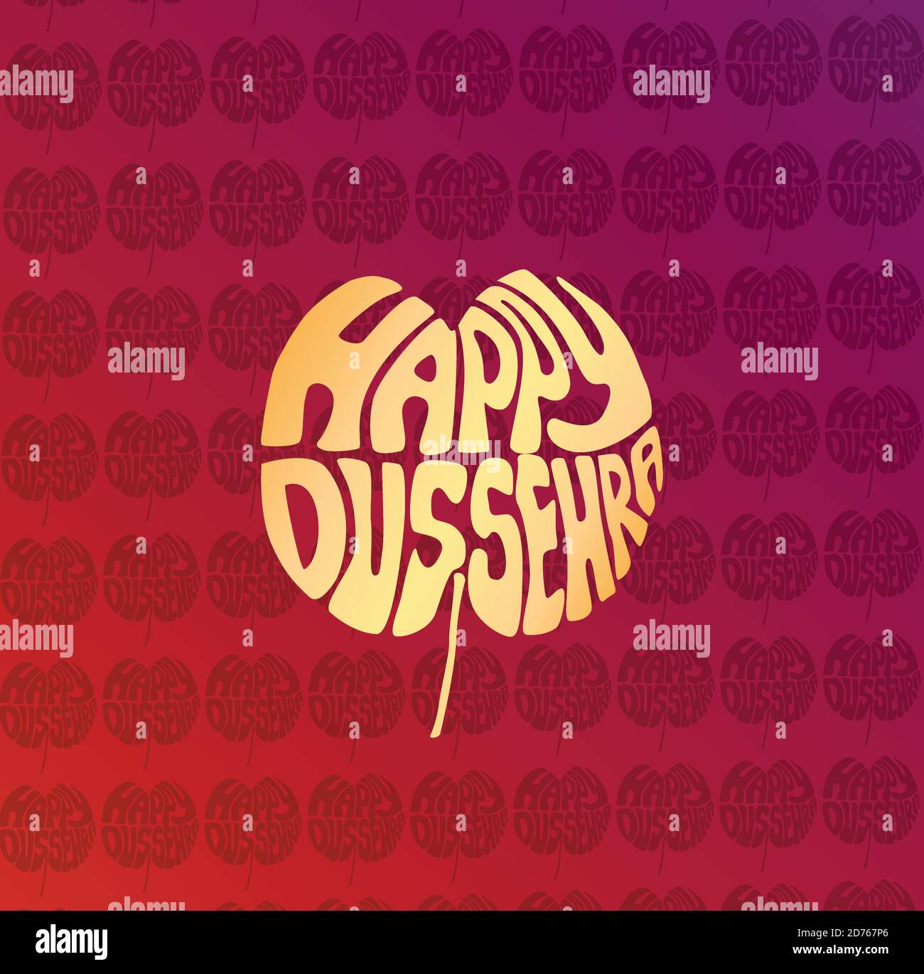 Happy Dussehra greetings. Aptyache pan vector. Apta leaf use for ...