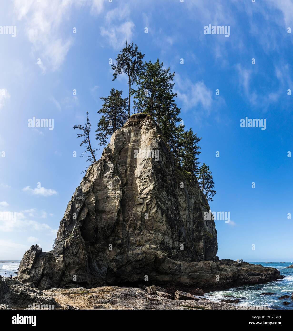 A seastack off of 2nd Beach, Olympic Coast National Marine Sanctuary ...
