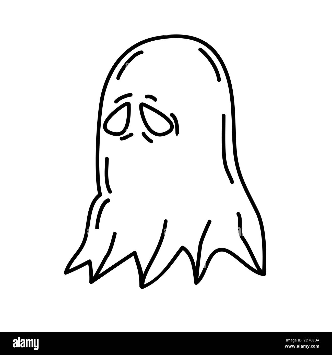 Ghost Mask Icon vector. Doodle Hand Drawn or Black Outline Icon Style ...