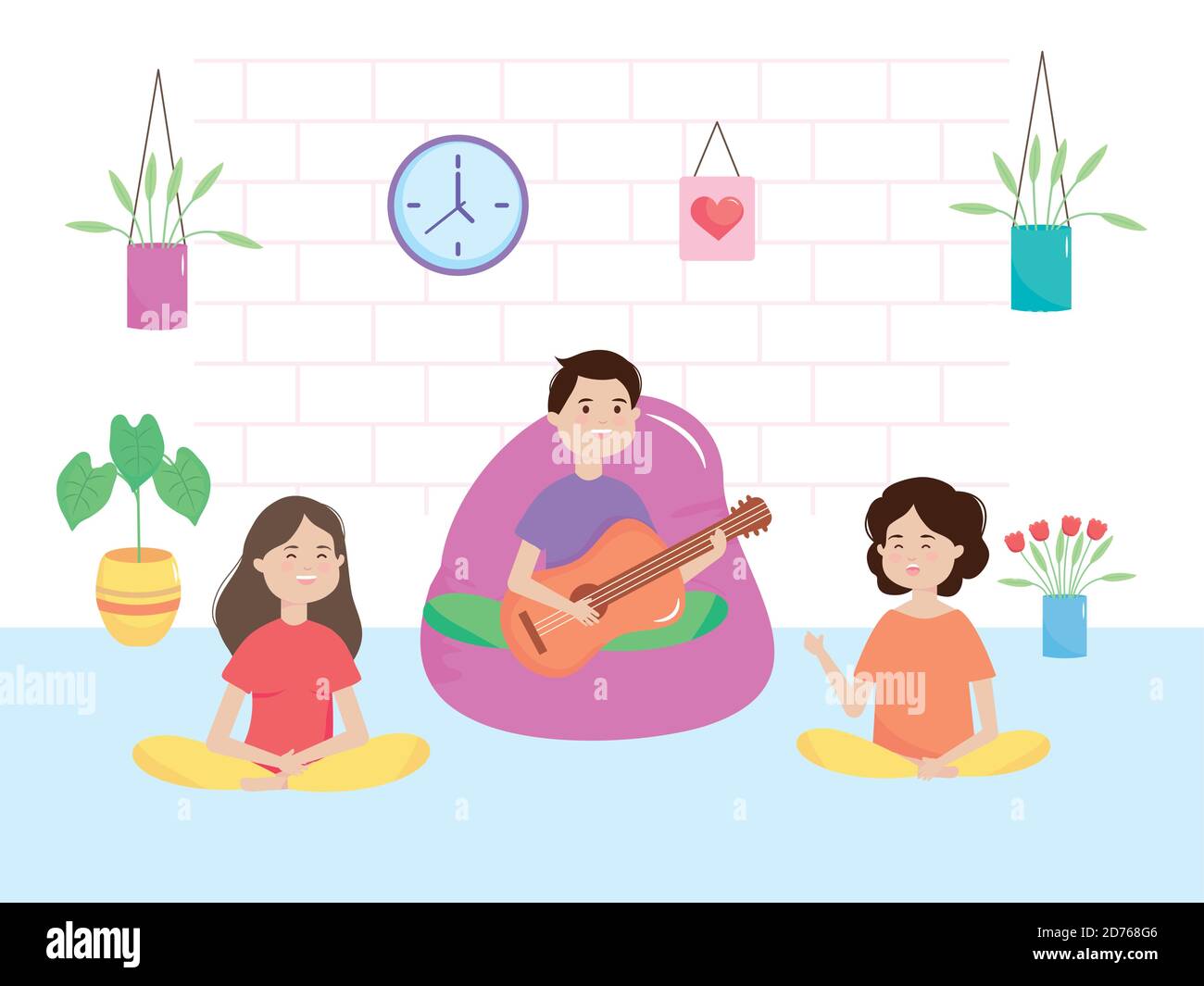 stay safe, happy people playing music and relaxing, during covid 19 ...