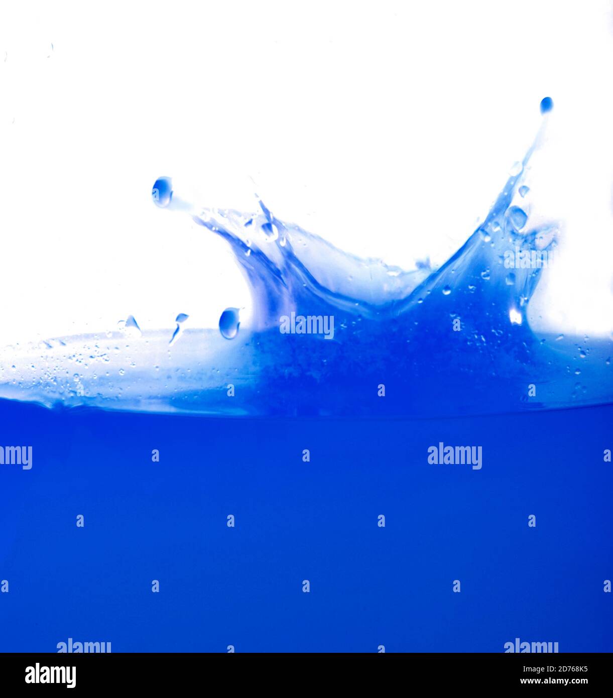 blue water splash on white background Stock Photo - Alamy