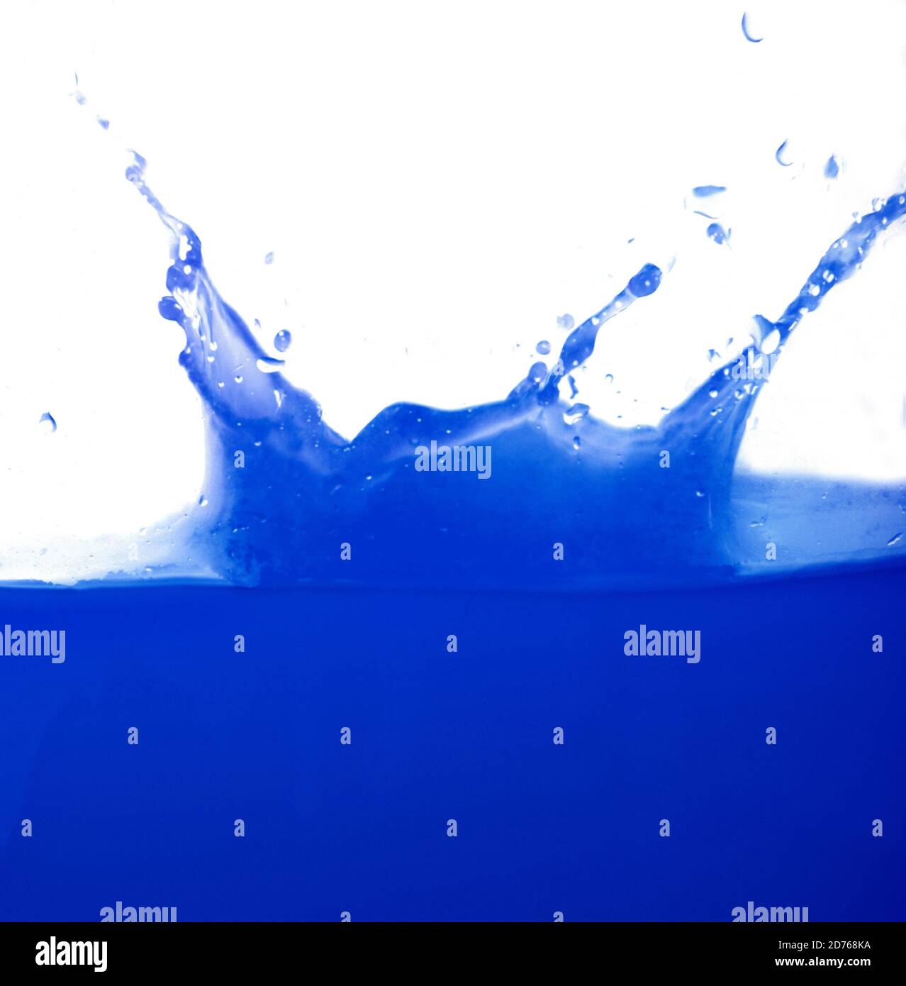 blue water splash on white background Stock Photo - Alamy