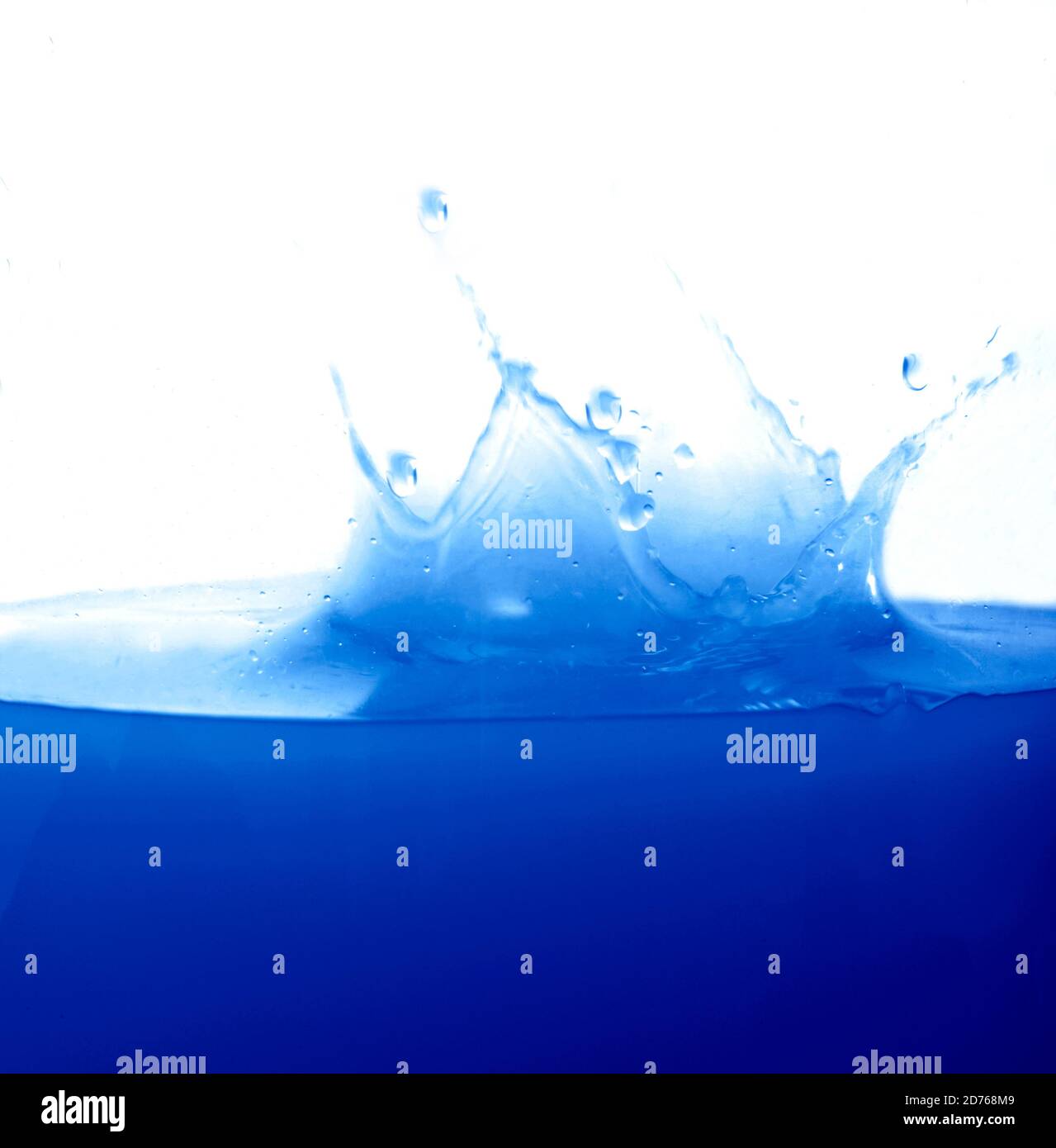 blue water splash on white background Stock Photo - Alamy