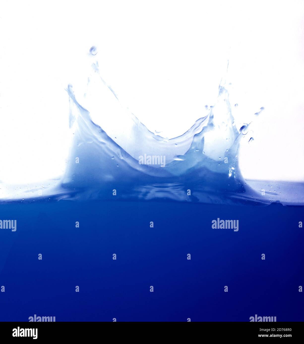blue water splash on white background Stock Photo - Alamy