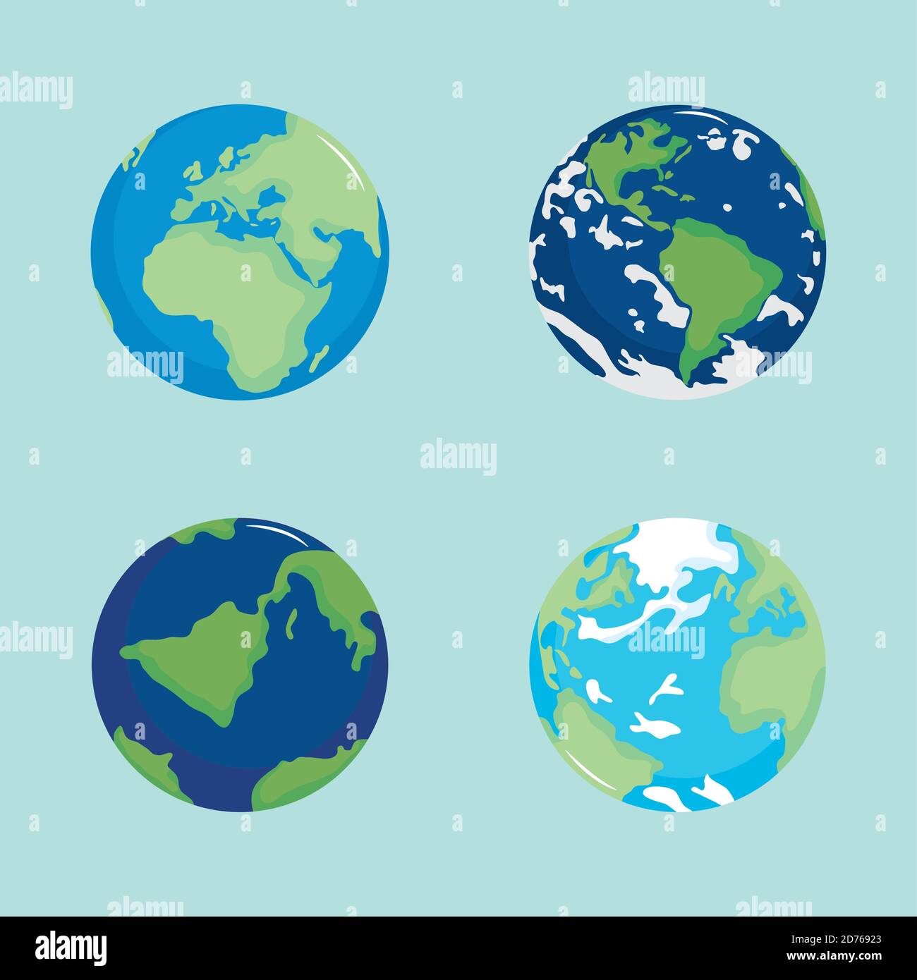 set of global world map planet geography vector illustration Stock ...