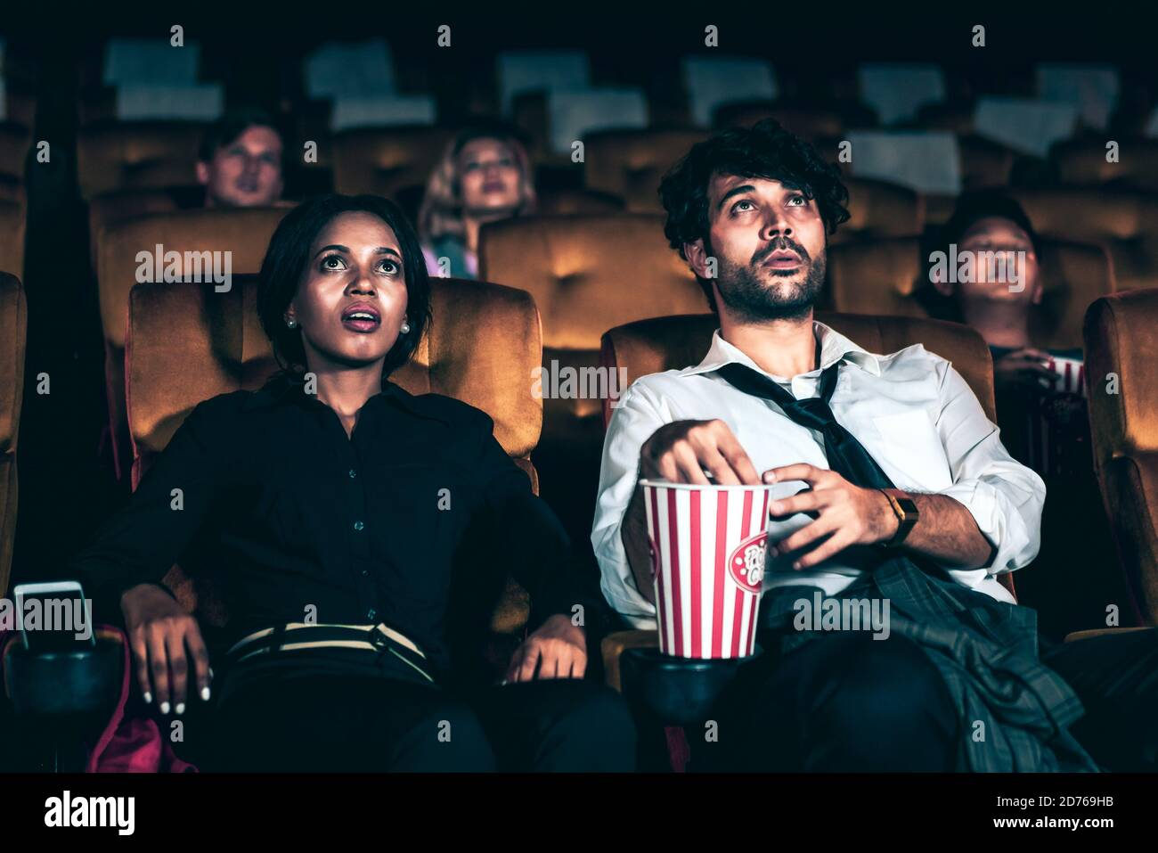 Theater man woman audience stage hi-res stock photography and images ...