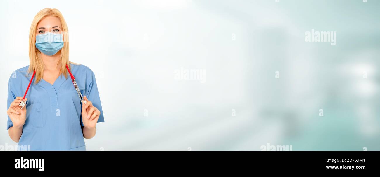 Doctor wear face mask in hospital protect from coronavirus disease or ...