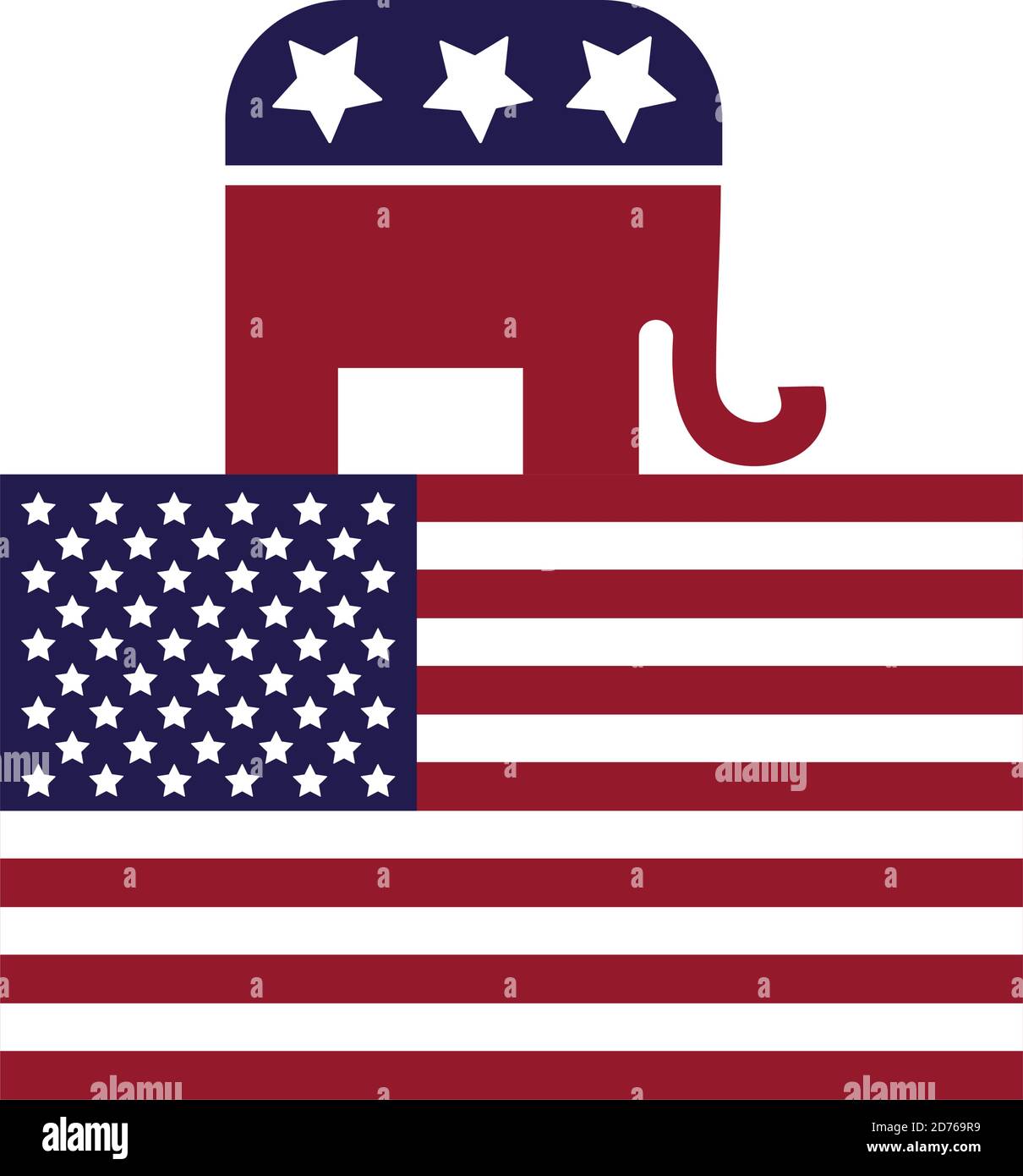 united states of america flag in elephant vector illustration design ...