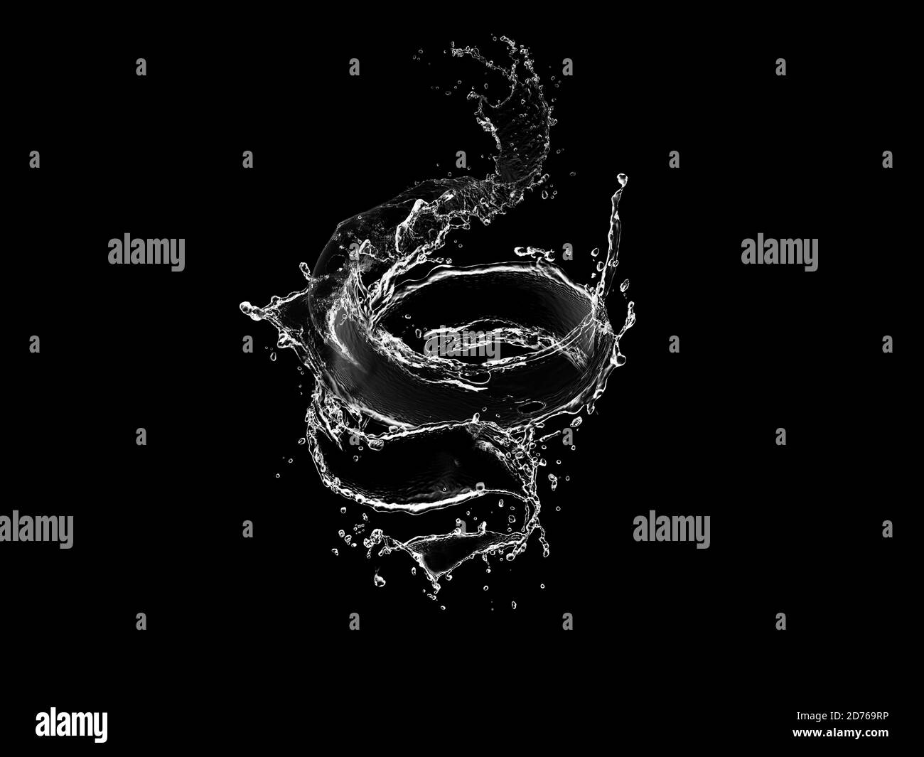 Stock image of water splash: High resolution water splashes isolated on ...