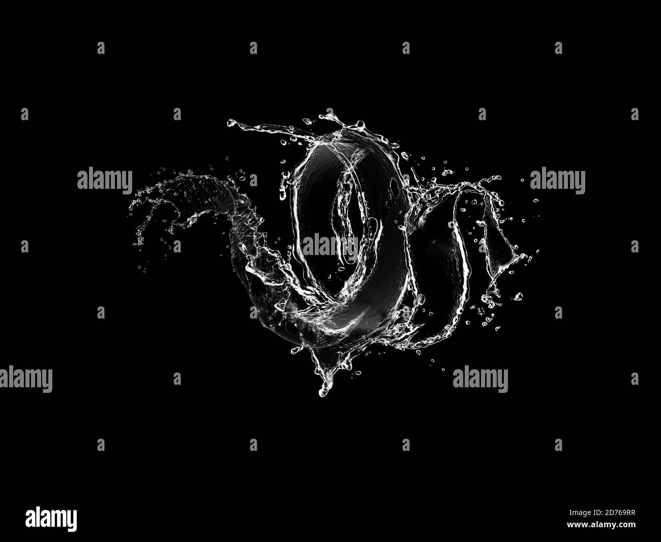 Stock image of water splash: High resolution water splashes isolated on ...