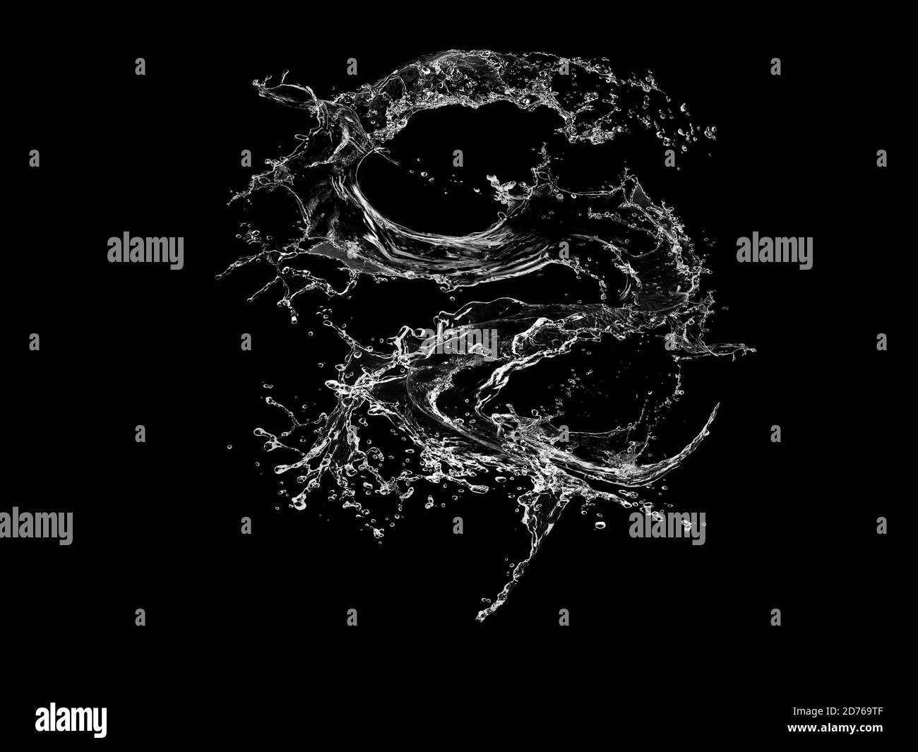 Stock image of water splash: High resolution water splashes isolated on ...