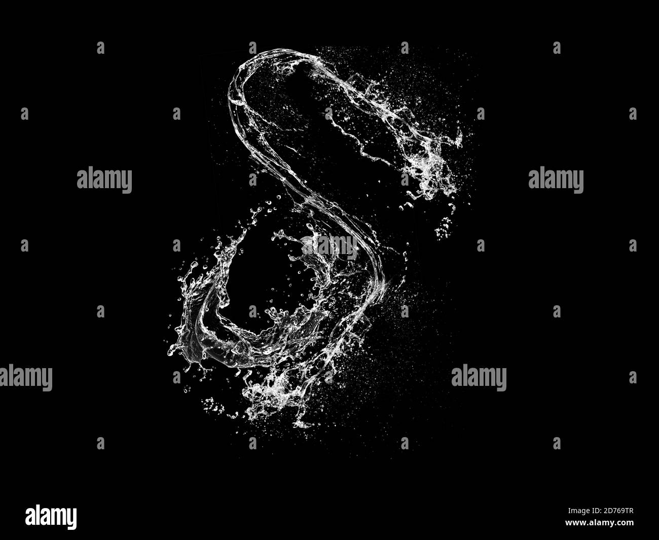 Stock image of water splash: High resolution water splashes isolated on ...