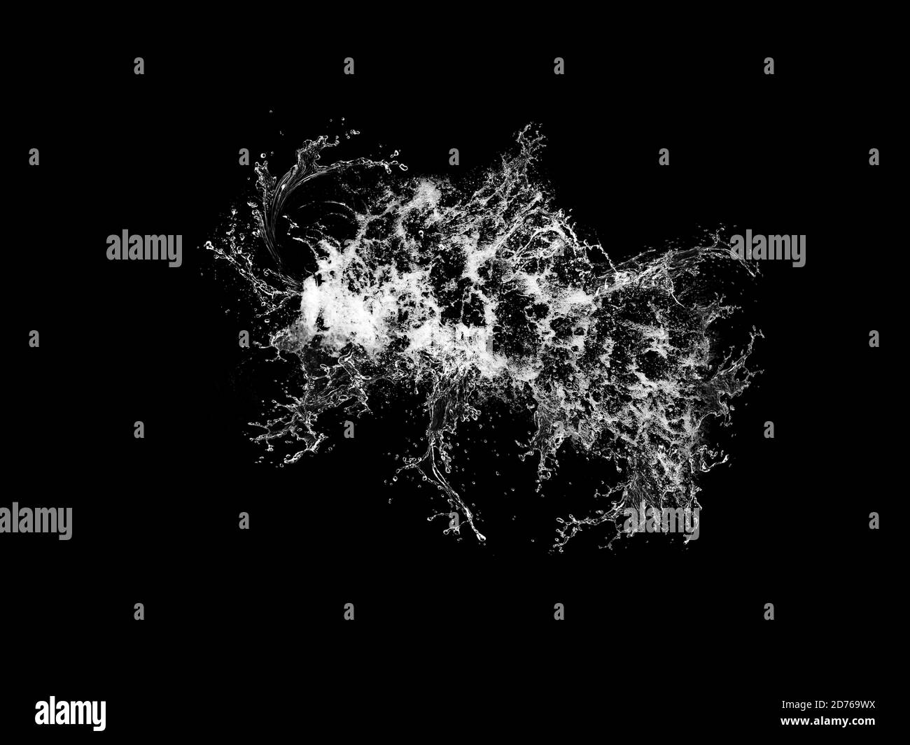 Stock image of water splash: High resolution water splashes isolated on ...