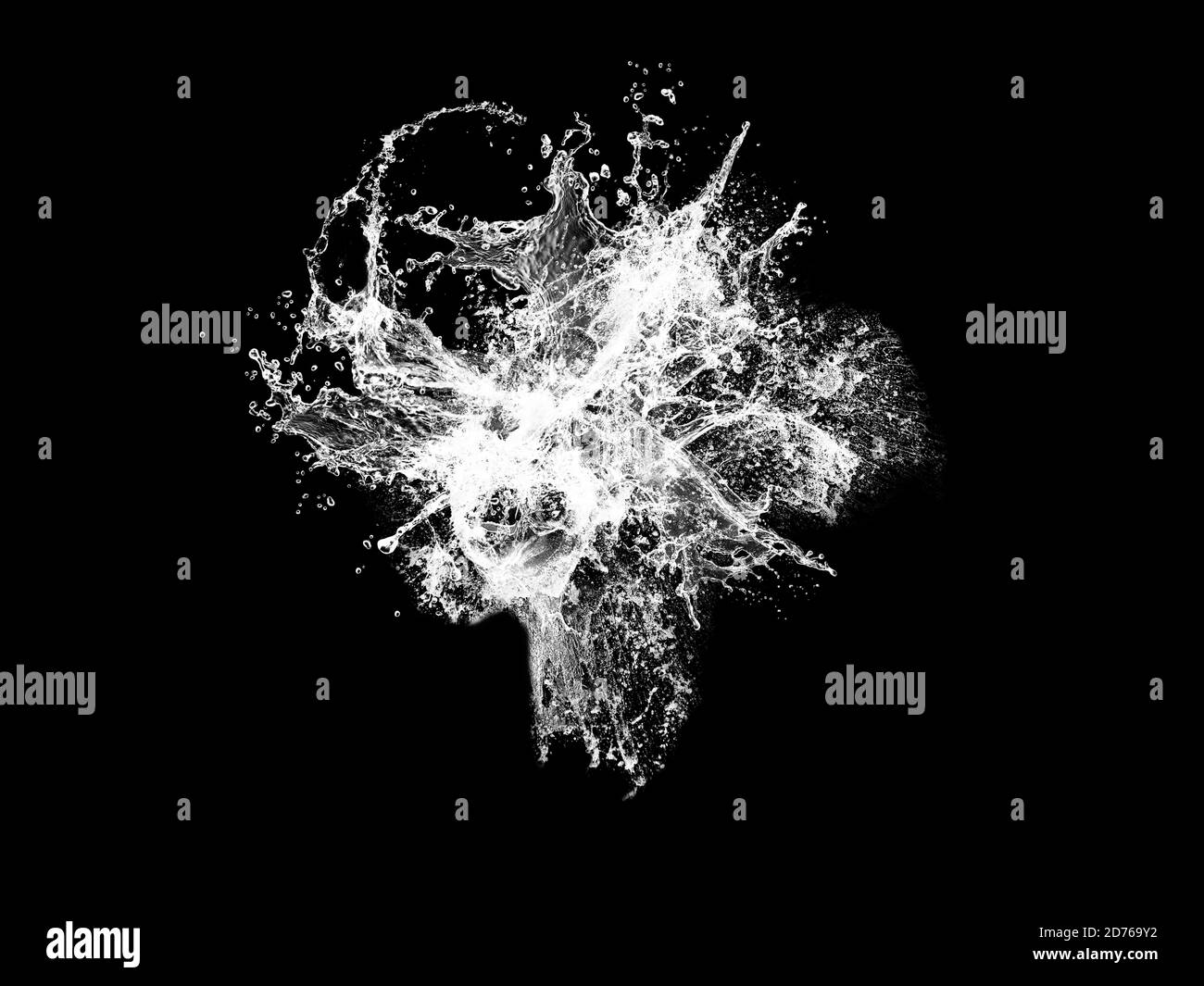 Stock image of water splash: High resolution water splashes isolated on ...