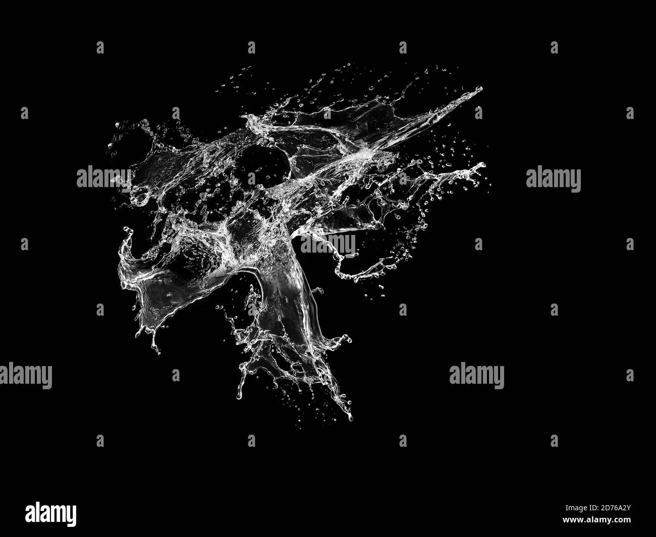 Stock image of water splash: High resolution water splashes isolated on ...