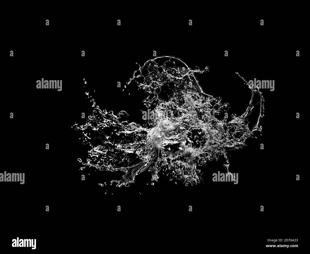 Stock image of water splash: High resolution water splashes isolated on ...