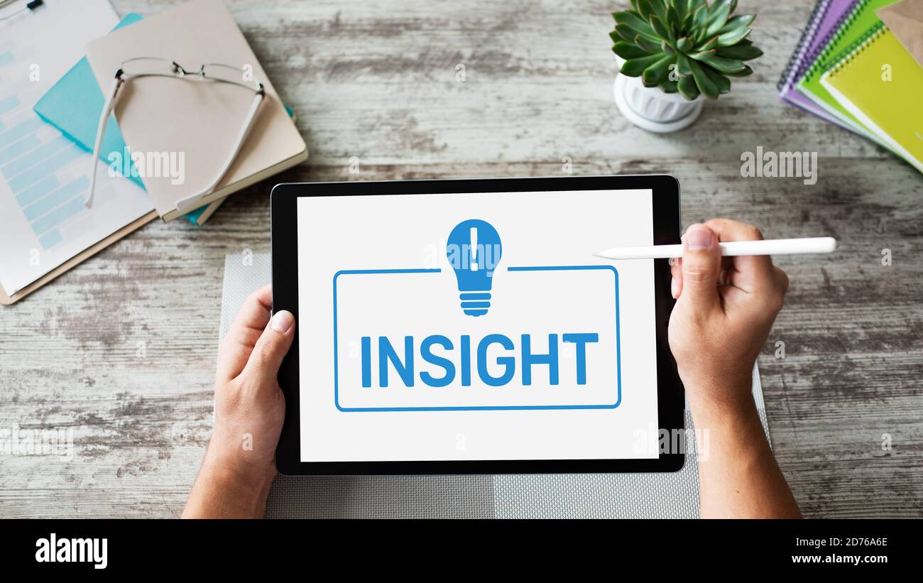 Insight on screen. Business Finance Technology Internet Concept Stock ...