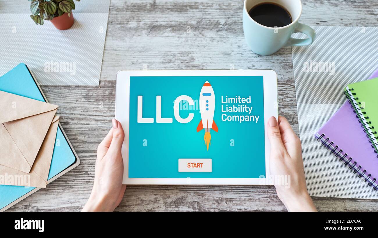LLC Limited Liability Company. Business strategy and technology concept ...