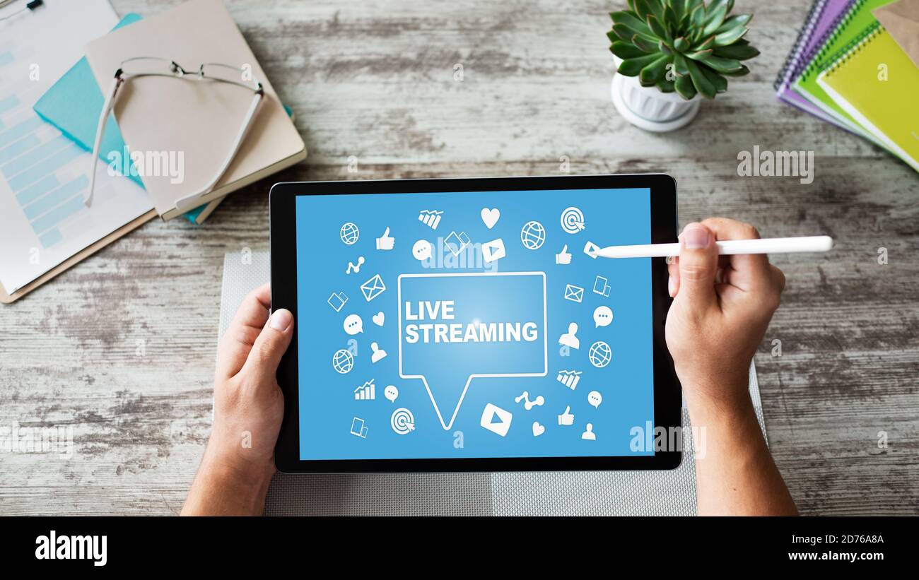 Live streaming marketing hi-res stock photography and images - Alamy