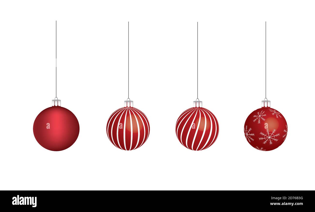 Red christmas balls Stock Vector Images - Alamy