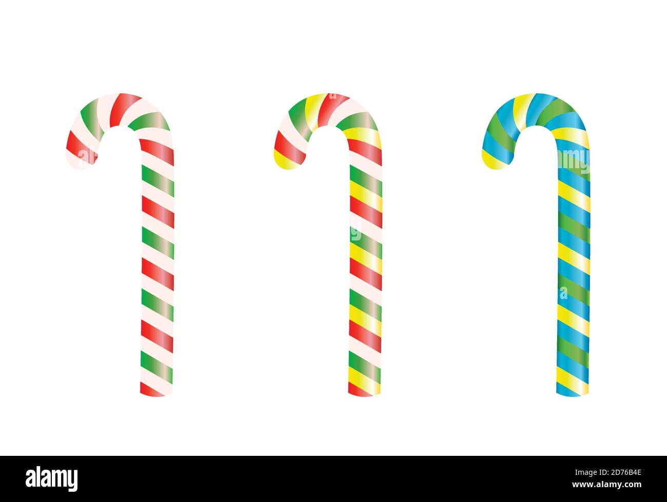 Candy cane set Cut Out Stock Images & Pictures - Alamy