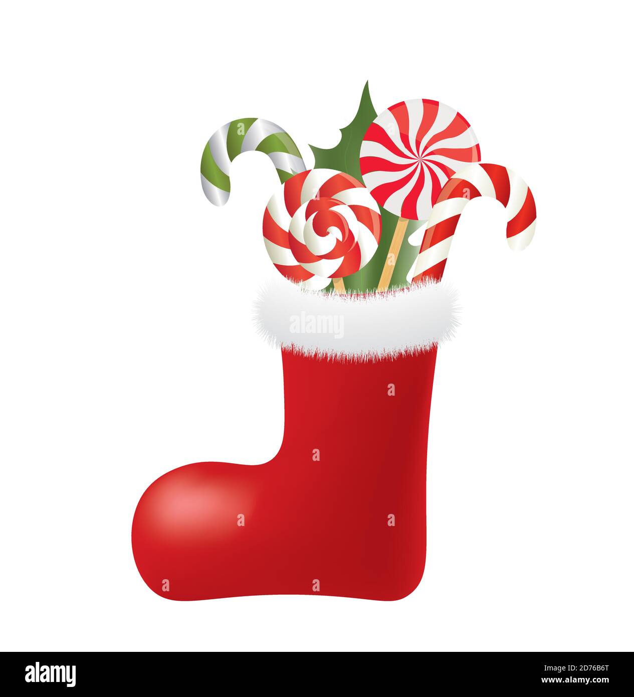 Christmas socks with candies. vector Stock Vector Image & Art - Alamy