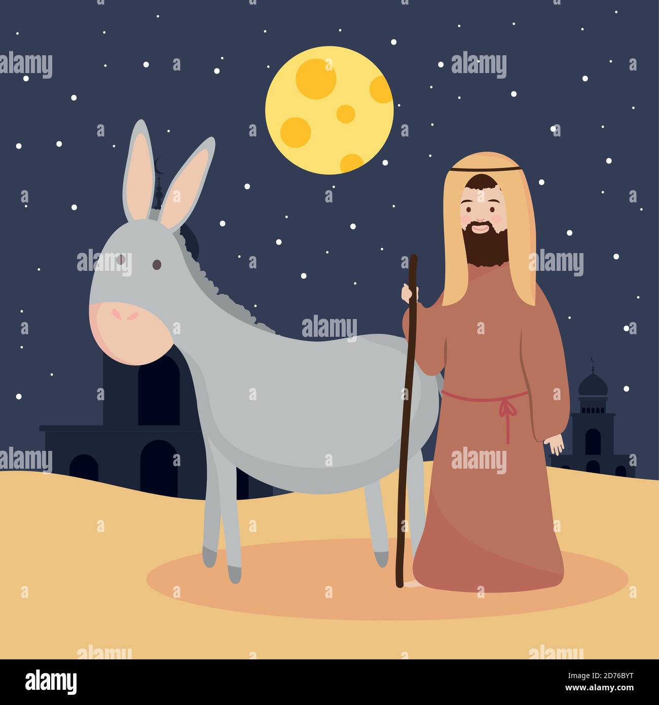 Nativity donkey Stock Vector Images - Alamy