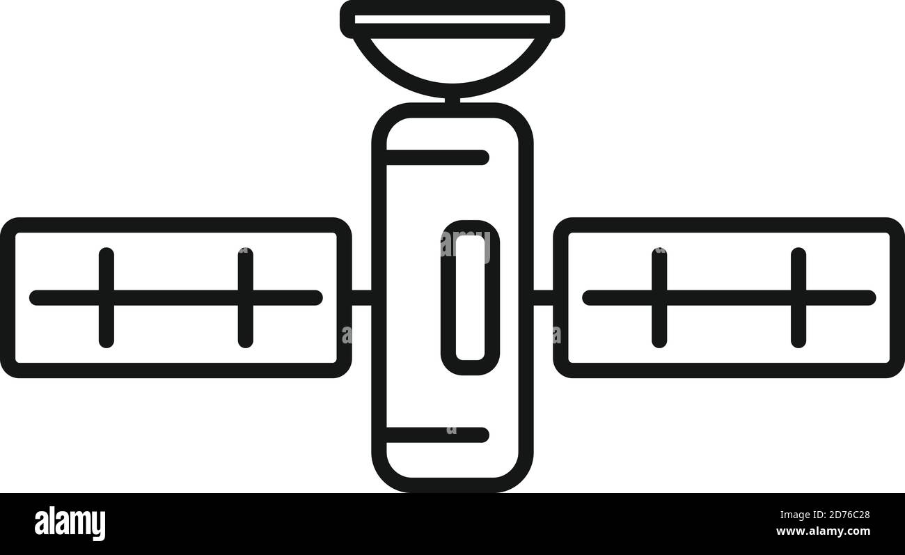 Connection satellite icon. Outline connection satellite vector icon for ...