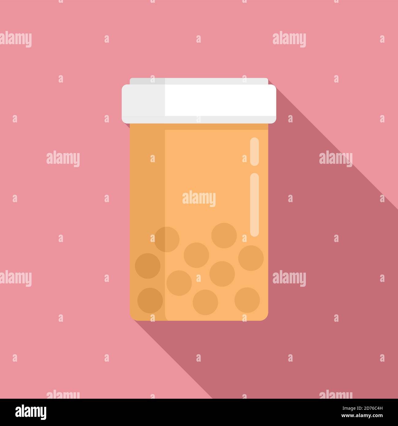 Pill jar icon. Flat illustration of pill jar vector icon for web design ...