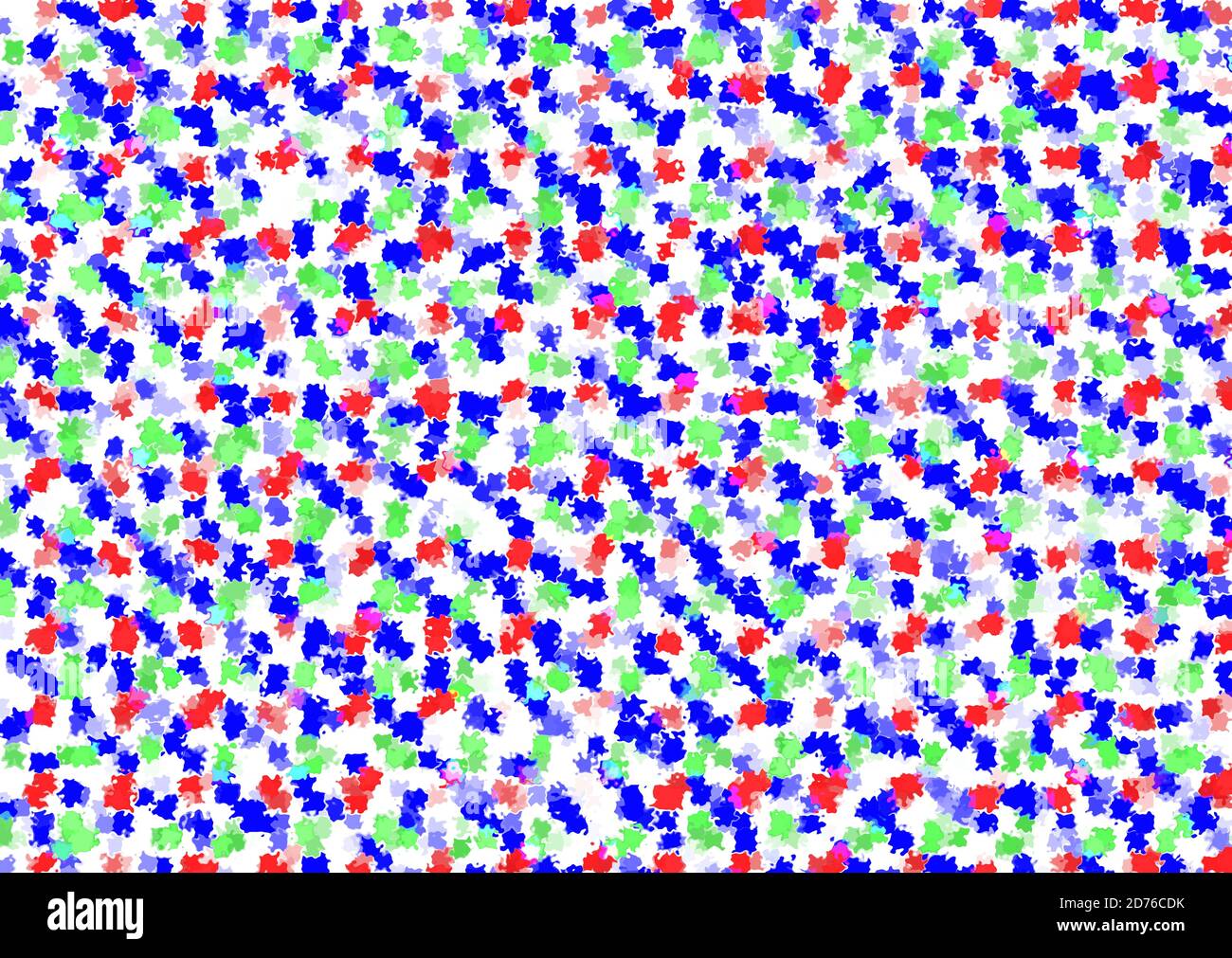 Abstract pattern of random color blobs in red, blue, and green Stock ...