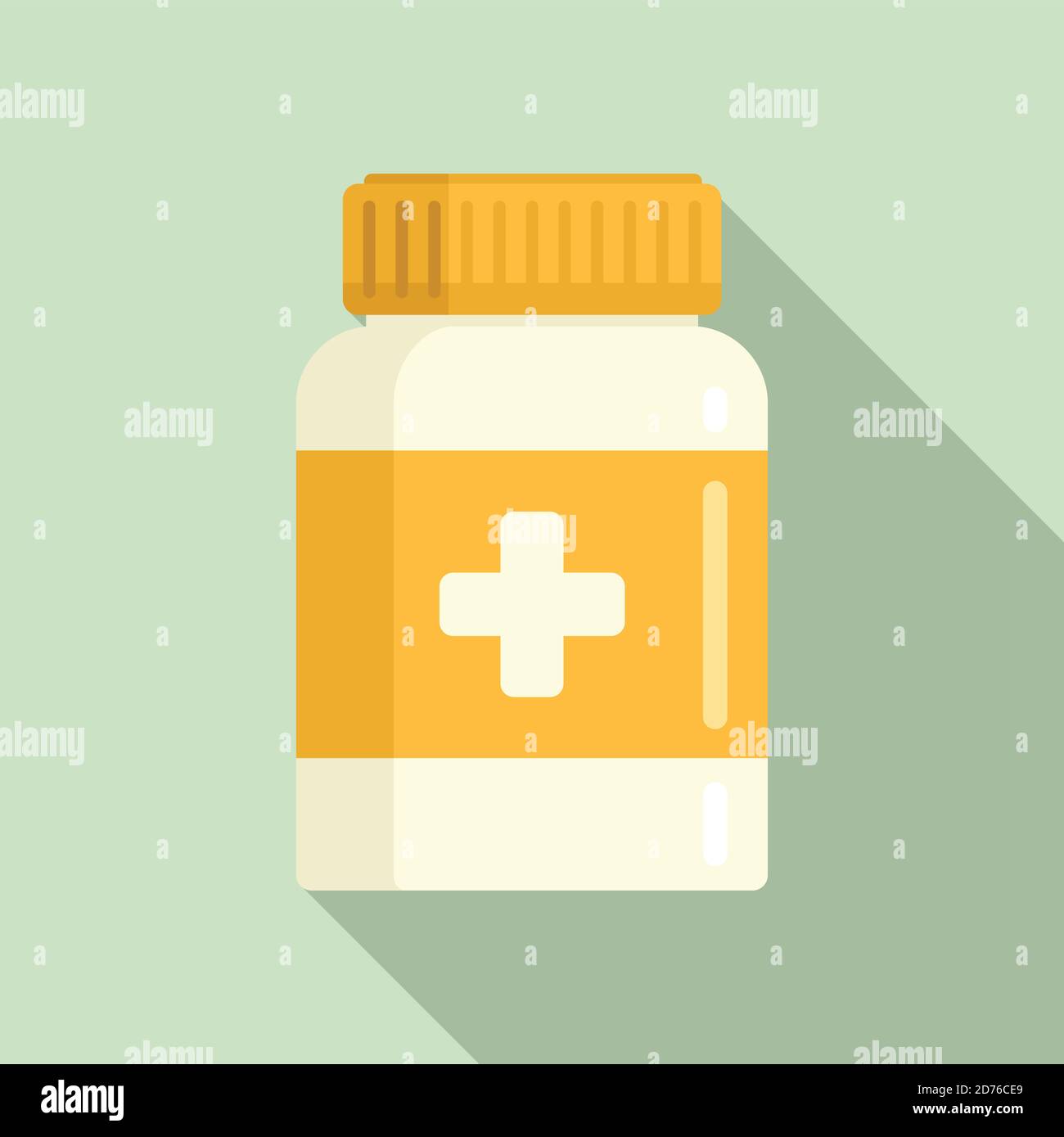 Dose capsule jar icon. Flat illustration of dose capsule jar vector ...