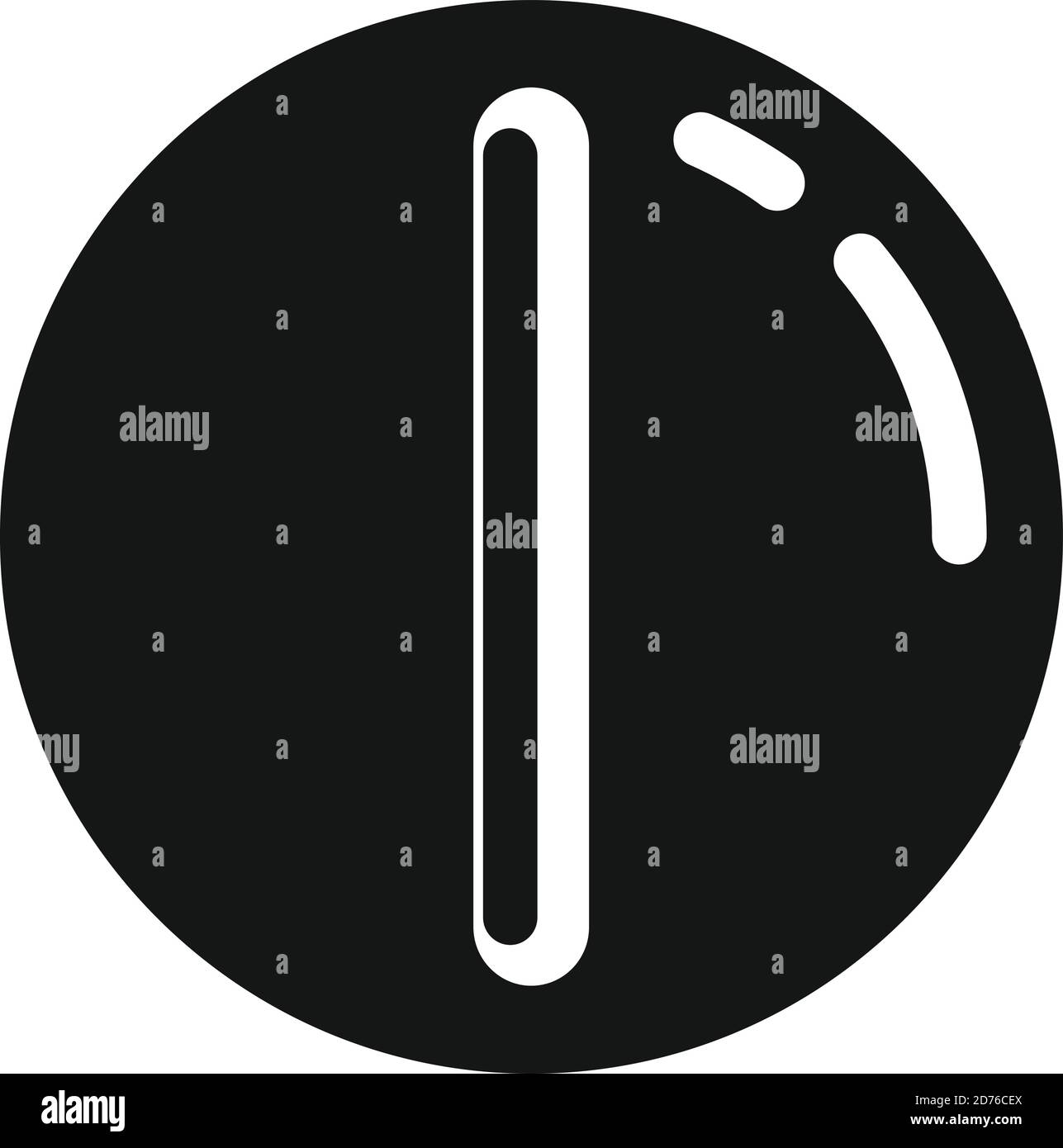 Round pill icon. Simple illustration of round pill vector icon for web ...