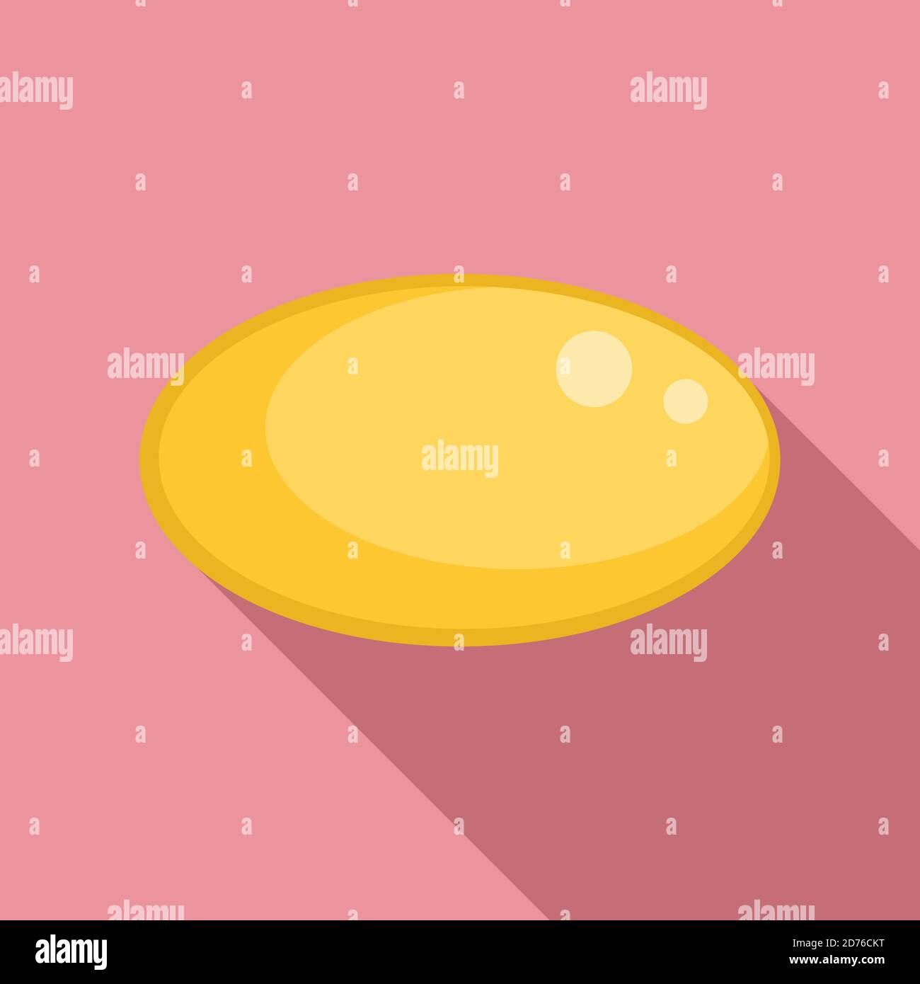 Fish oil capsule icon. Flat illustration of fish oil capsule vector ...