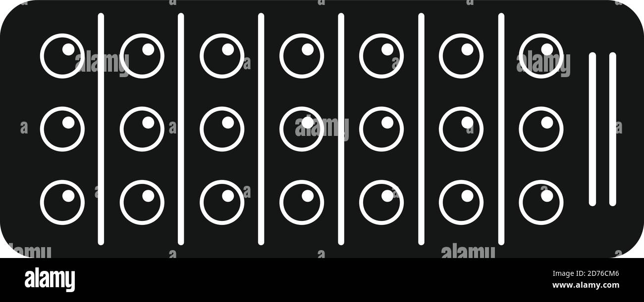 Pill blister icon. Simple illustration of pill blister vector icon for ...
