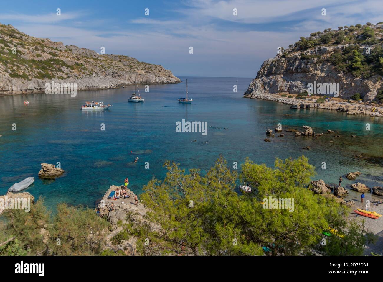 Holiday feeling on the Greek sun island in the eastern Mediterranean ...