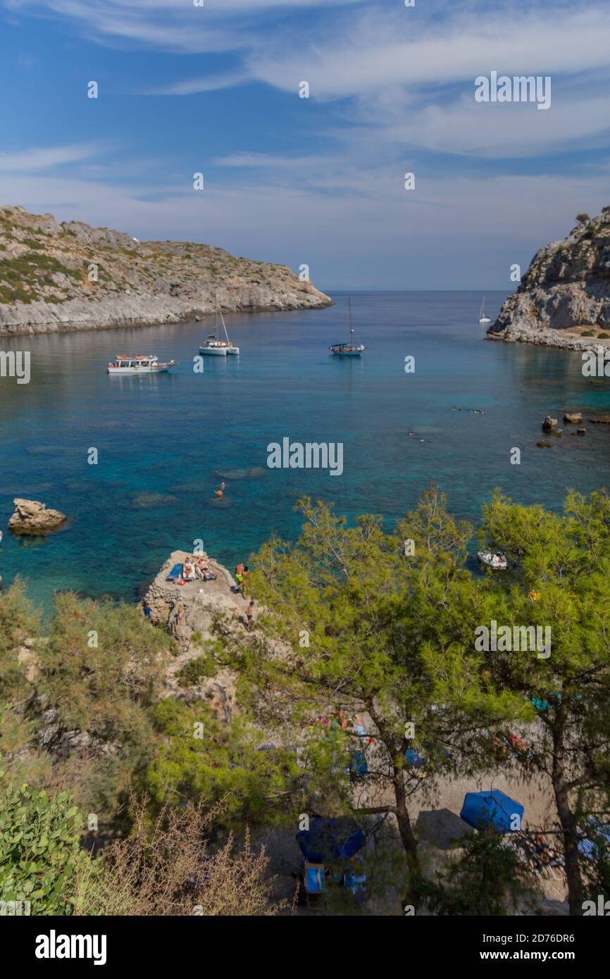 Holiday feeling on the Greek sun island in the eastern Mediterranean ...