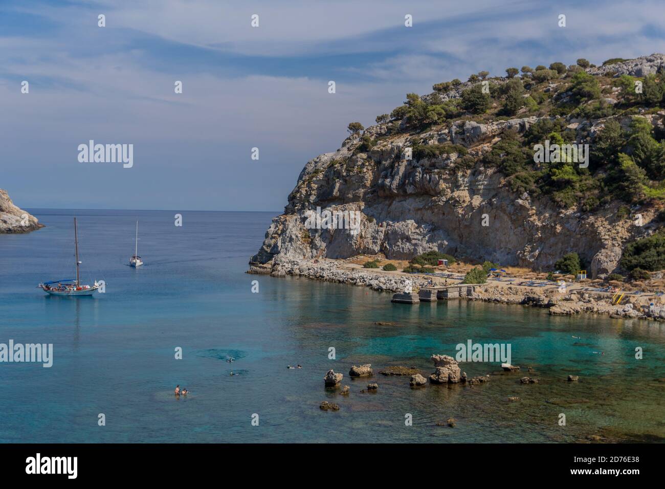 Holiday feeling on the Greek sun island in the eastern Mediterranean ...