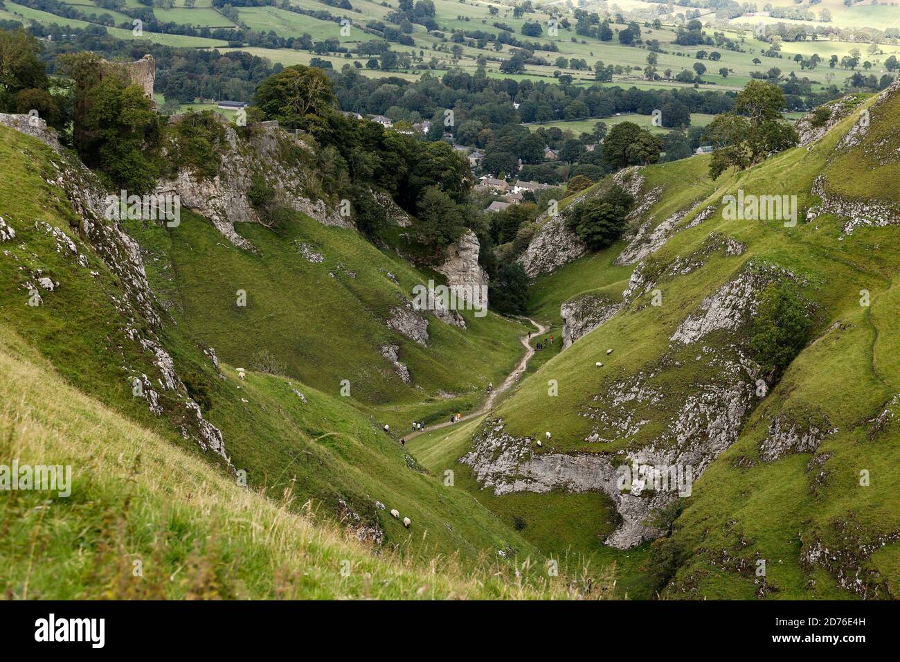 Castleton in Derbyshire Peak District England UK Stock Photo - Alamy