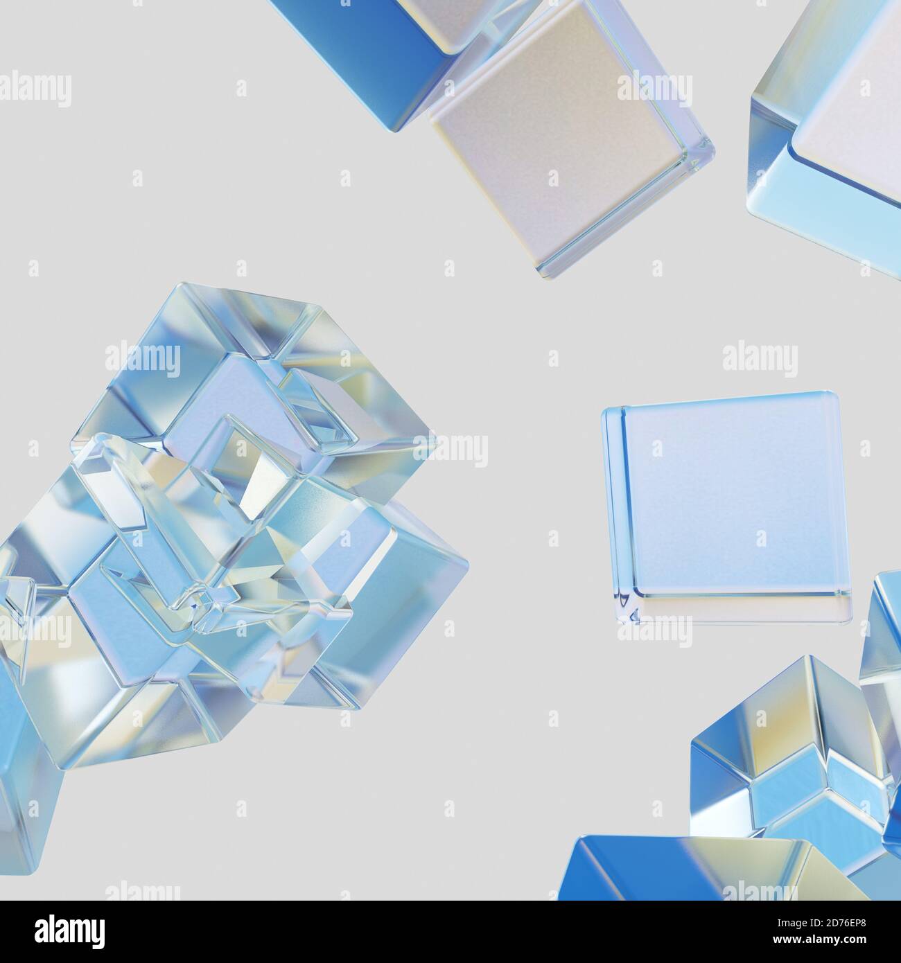 Ice cubes. Abstract background of ice structure, 3D rendering Stock ...