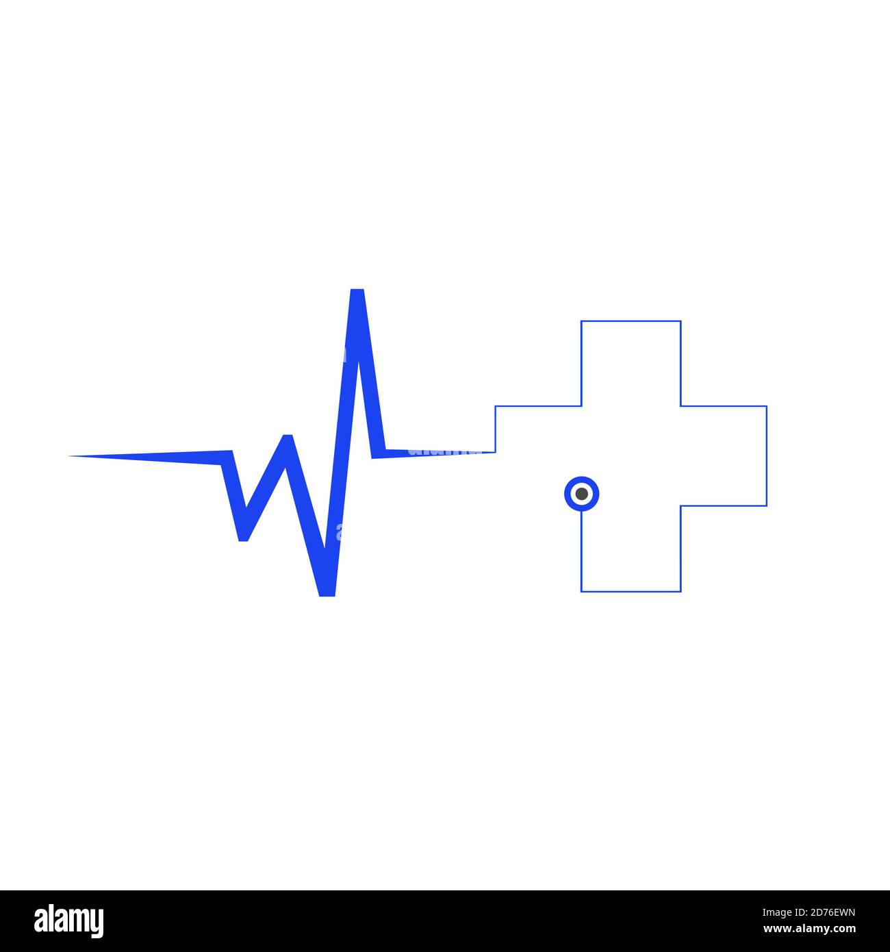 doctor plus and cardiology stethoscope illustration vector logo design ...