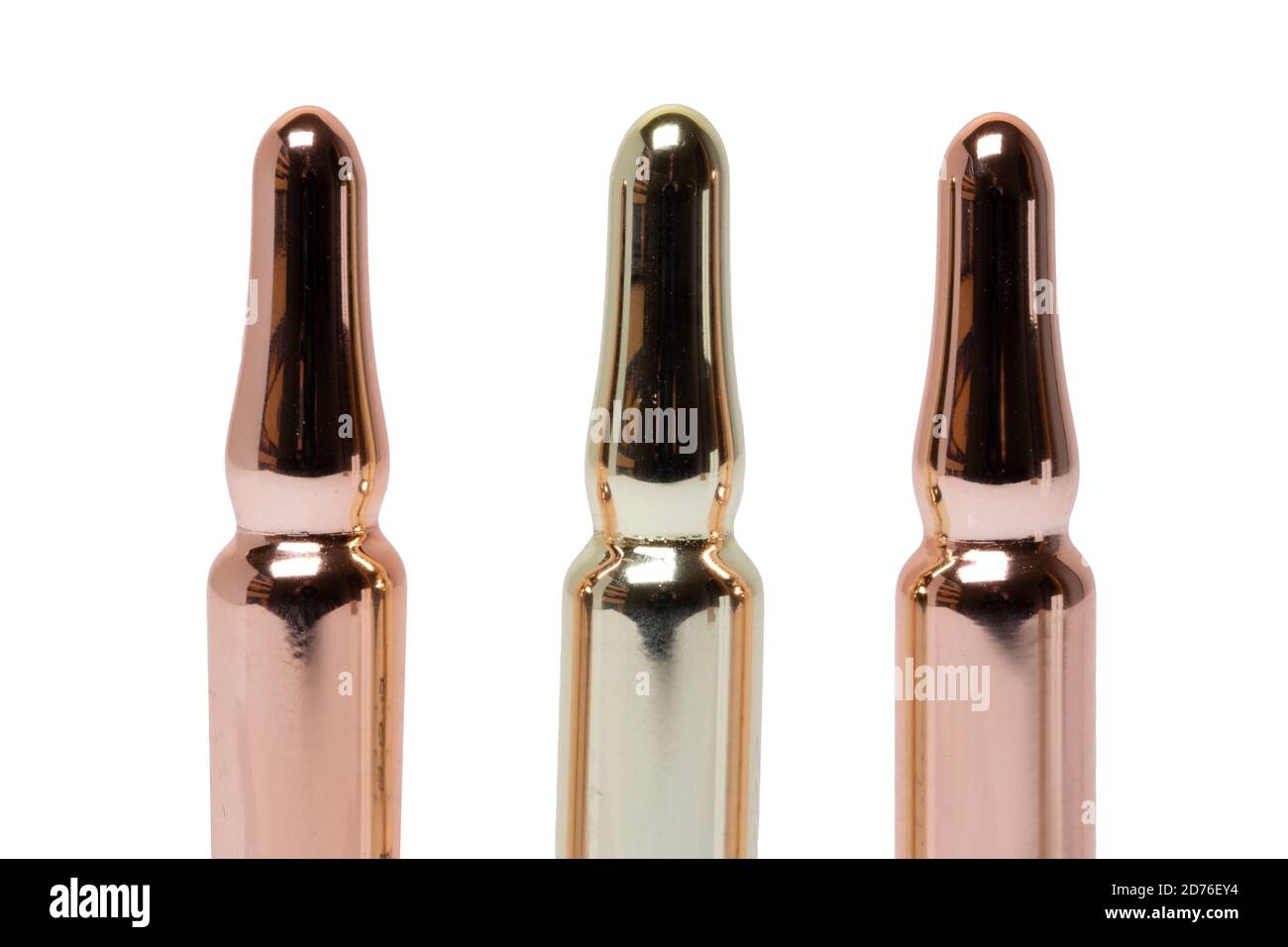 Closeup of a set of three luxury ampoules with serum for anti age ...