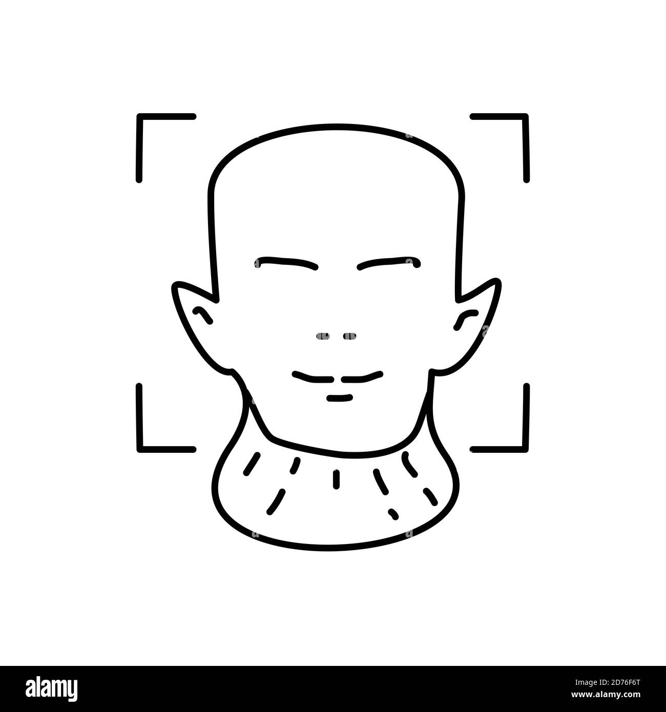 Face Detection Icon. Doodle Hand Drawn or Black Outline Icon Style ...