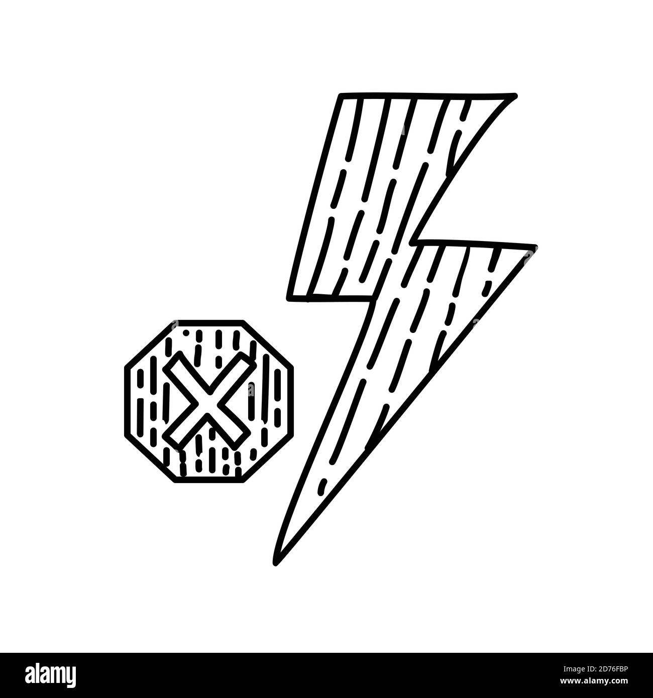 Flash Off Icon. Doodle Hand Drawn or Black Outline Icon Style Stock ...