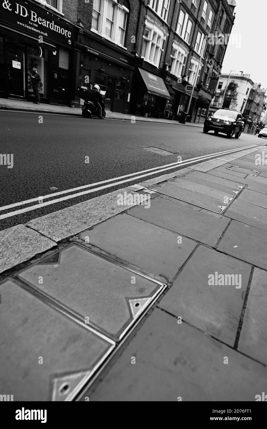 Yellow city car in Black and White Stock Photos & Images - Alamy