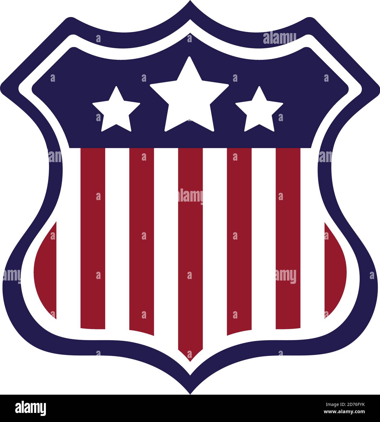 shield with united states of america flag vector illustration design ...