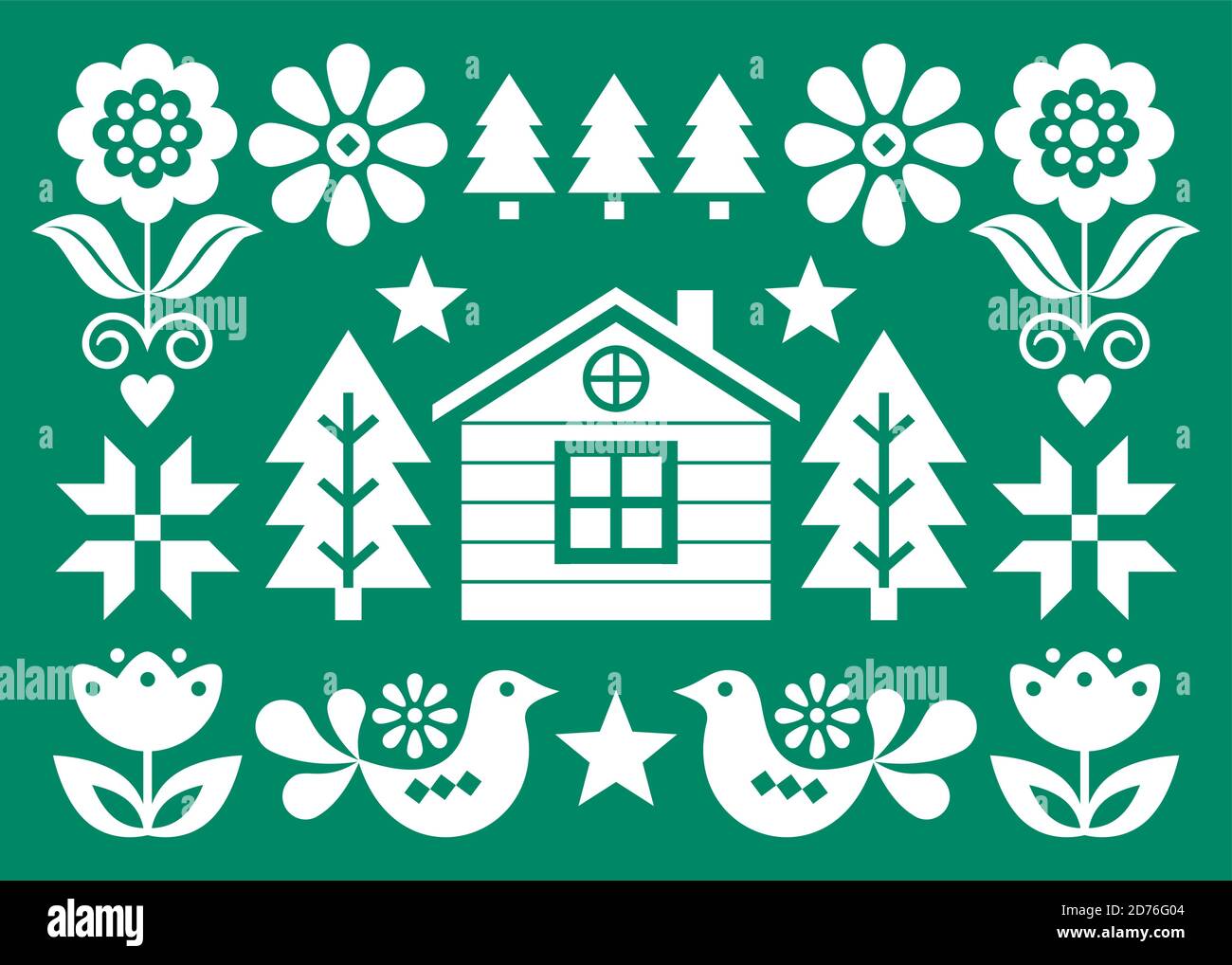 White flowers on star Stock Vector Images - Alamy